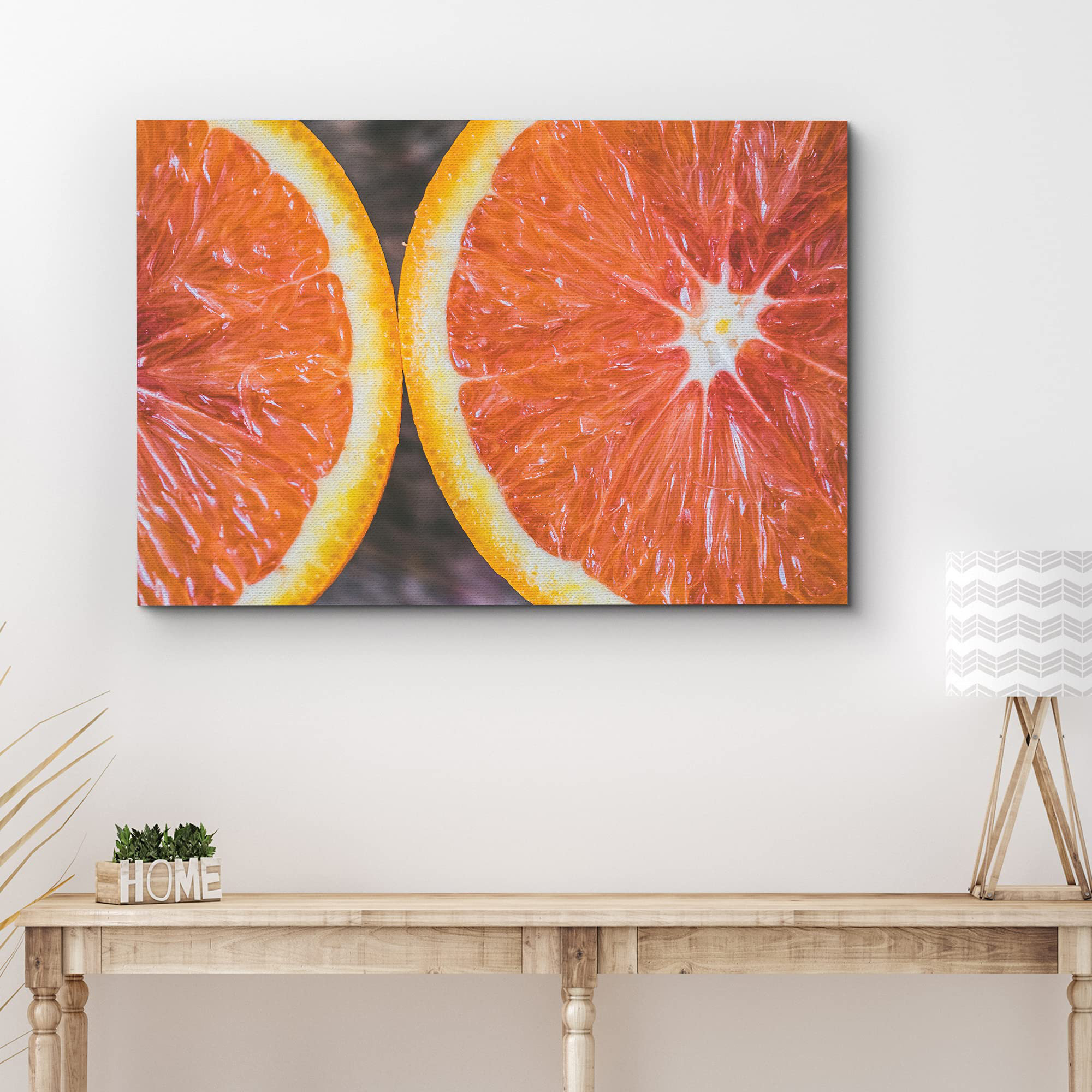 IDEA4WALL Kitchen Food Close Up Juicy Ruby Red Grapefruit Fruit Food Photography Chic Ultra ...